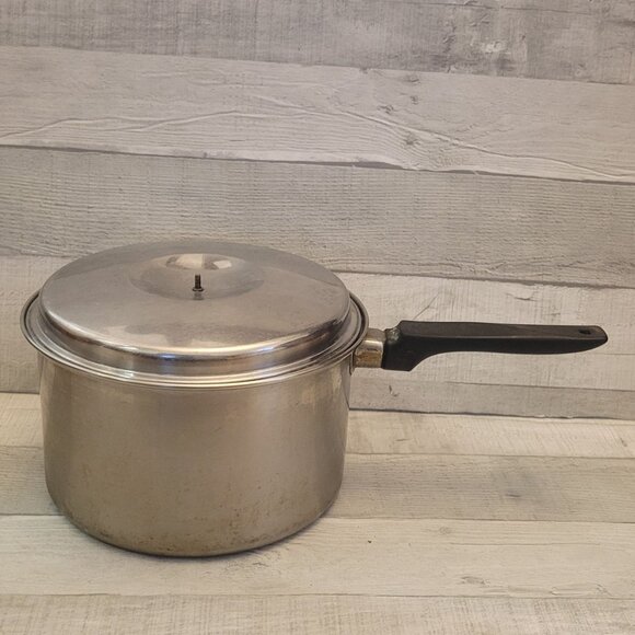 Revere Ware | Kitchen | Vintage Flint Stainless Steel 3 Qt Saucepan ...